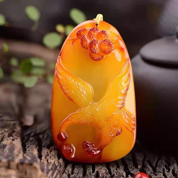 Natural Old Beeswax Pendant Amber Genuine Original Stone Chicken Butter ...