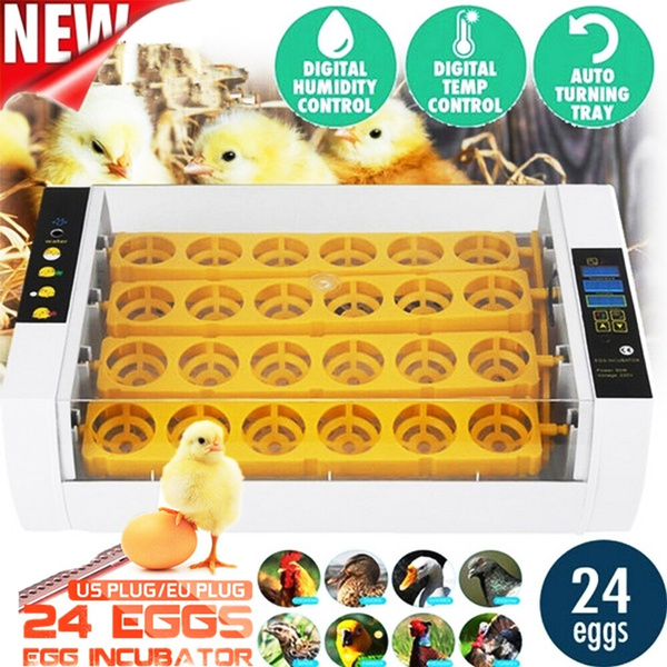 Digital Fully Automatic 24 Egg Incubator Eggs Poultry Hatcher for ...