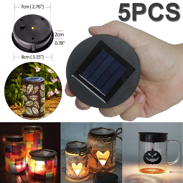Set of 1/2/3/4/5 Solar Lights Replacement Top with LED Bulbs Solar ...
