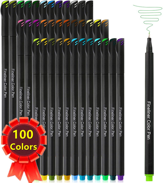 100 Colors Journal Planner Pens, Colored Fine Point Markers Drawing ...
