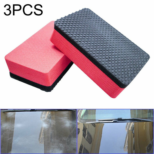 3Pcs Car Magic Clay Bar Sponge Block Wash Cleaning Eraser Wax Polish ...