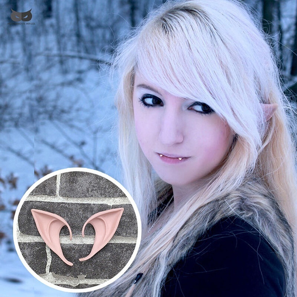 1Pair Latex Elf Ears Anime Fairy Angel Costumes Dress Up Elven Ears ...
