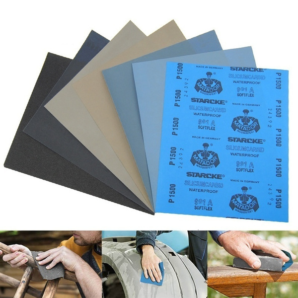 9 x 11'' Wet and Dry Sandpaper 800- 2000 3000 5000 7000 Grit Sanding ...