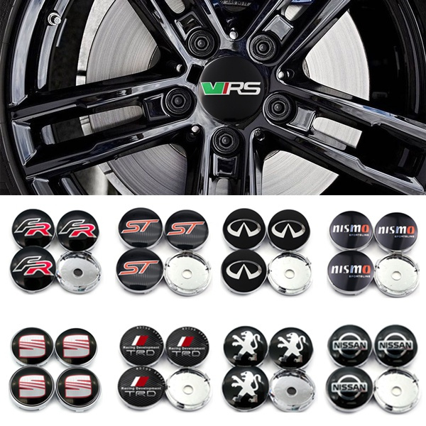 4PCS 60mm STI Logo Car Wheel Center Cap Hub Caps Covers Badge Emblem ...