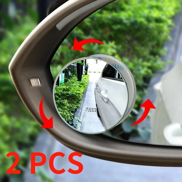 2 Pcs Car Reversing Blind Spot Mirror Endless Small Round Mirror ...