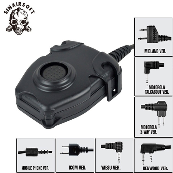 Z Tactical PTT Push To Talk Z112 Headset Adapter FOR Walkie Talkie ...