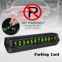 Car Temporary Parking Card Phone Number Card Parking Number Plate Auto ...