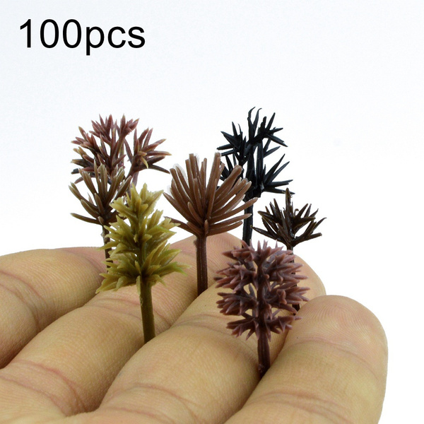 100Pcs Architecture Scale 2-3cm ABS Plastic Model Tree Trunk Toys ...