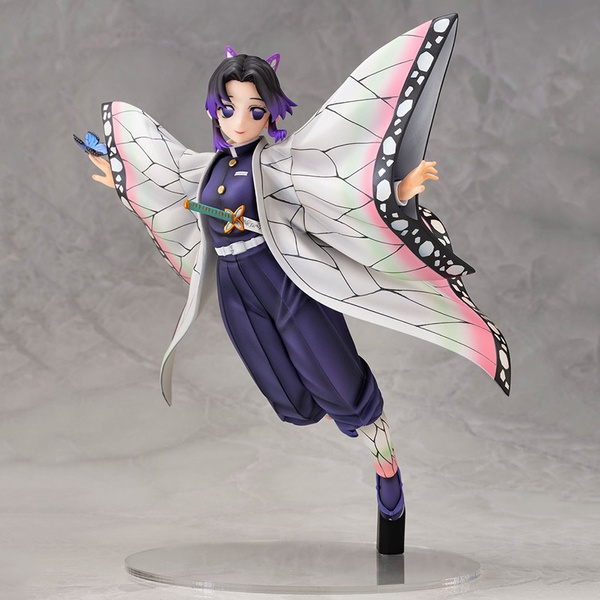 23cm Anime Demon Slayer Kochou Shinobu Action Figure PVC Kimetsu No ...