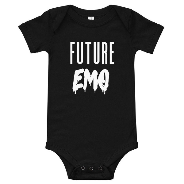 Emo Baby Vest in Black, Future Emo Bodysuit, Goth Baby Clothes, Baby ...