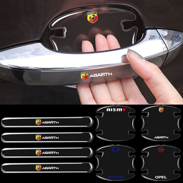 8PCS Car Door Handle Transparent Protective Film Anti-Scratch Rearview ...