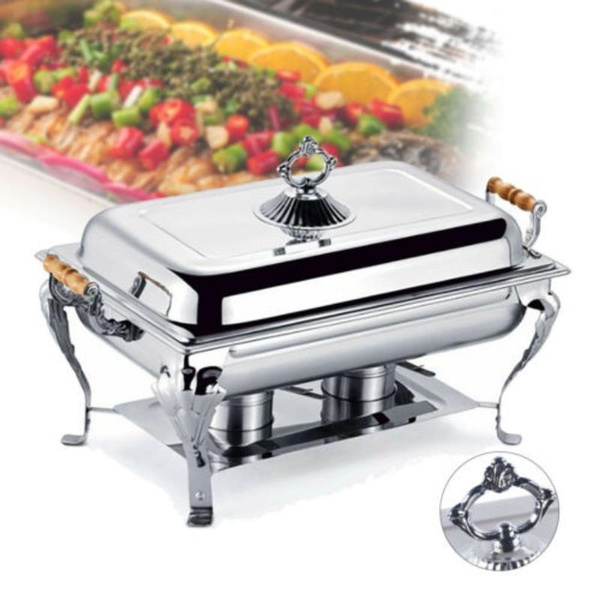 Stainless Steel Chafing Dish Buffet Set Square Food Warmer Tray Display ...