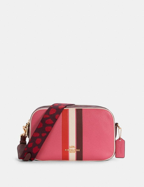 Coach C4079 Crossbody In Colorblock With Stripe Confetti Pink Mango ...