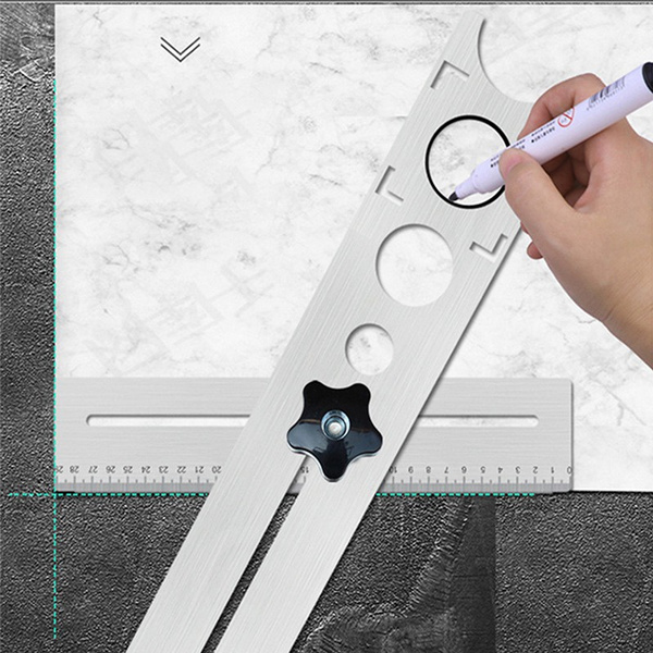 Adjustable Tile Positioner Wall Marking Position Ruler Marble Hole ...