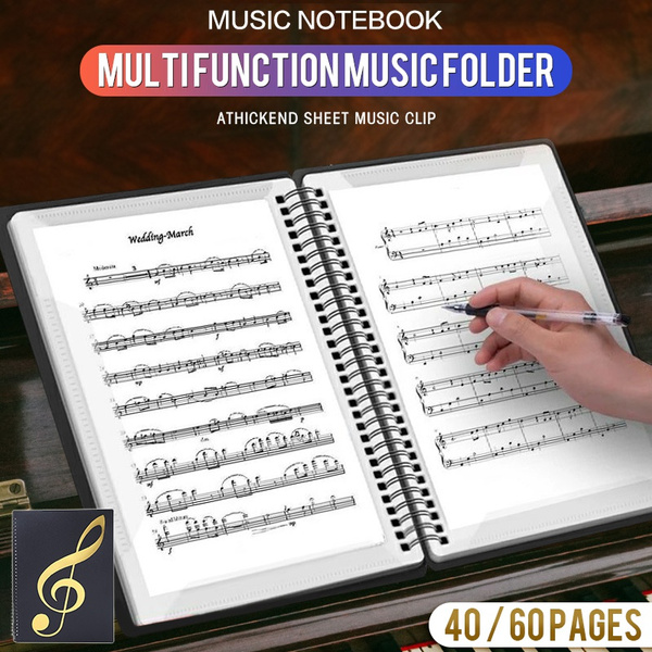 Useful 40/60 Pages A4 Piano Score Folder Practice Sheet Music Document ...