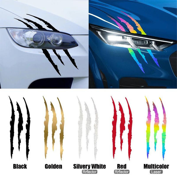 Cool Scratch Stripe Claw Marks Car Sticker Fashion Waterproof Vinyl ...