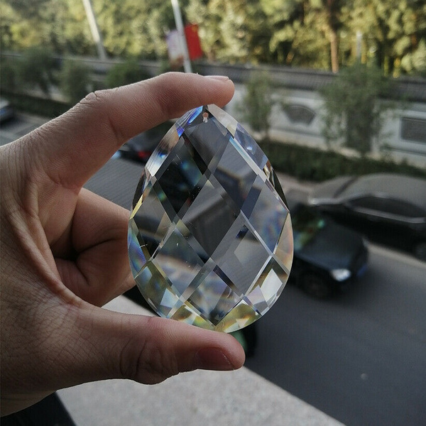 3inch Water drop Crystal Prism Glass Art Faceted SUNCATCHER Window ...