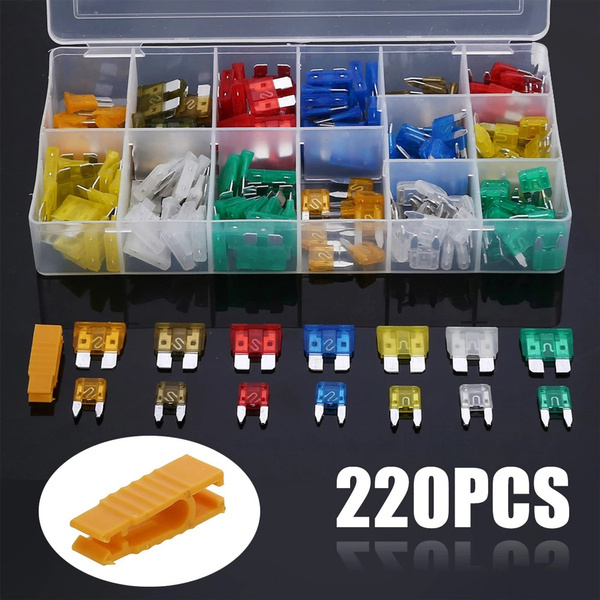 220pcs Blade Fuse Assortment Auto Car Truck Motorcycle Fuses Kit ATC ...