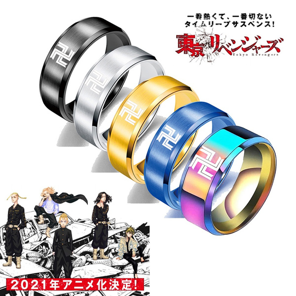 5 Color Anime Tokyo Revengers Ring Sano Manjiro Ryuguji Ken Baji ...