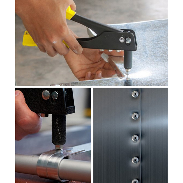 Heavy Duty Riveter Set, Metal Manual Rivet Gun Tools Sheet Metal ...