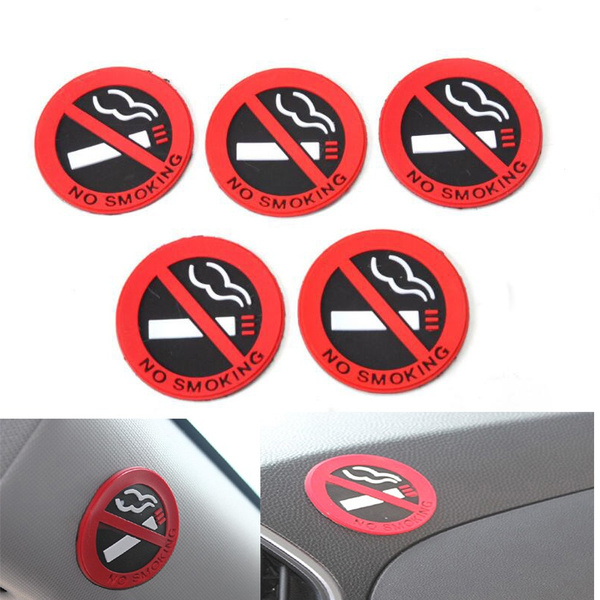 3/5Pcs Self Adhesive No Smoking Cigarette Logo Car Sticker Station ...