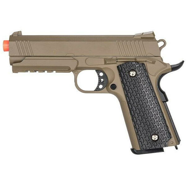 Full Size Metal Airsoft M1911 Spring Pistol Hand Gun Tan W/ 6mm Bb Bbs ...