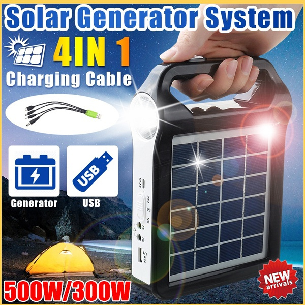 500W/300W 2021 NEW Solar Panel Lighting Kit, Solar Generator, Solar ...