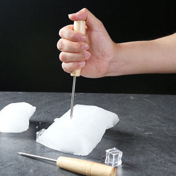 Ice Breaker Freezer Home Chisel Deicing Steel Wooden Handle Kitchen ...