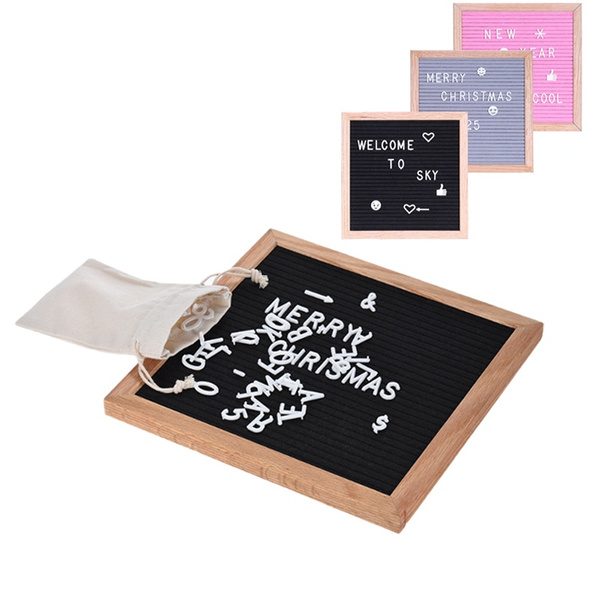 Creative Letter Board Sign Message Home Office Decor Board Oak Frame ...