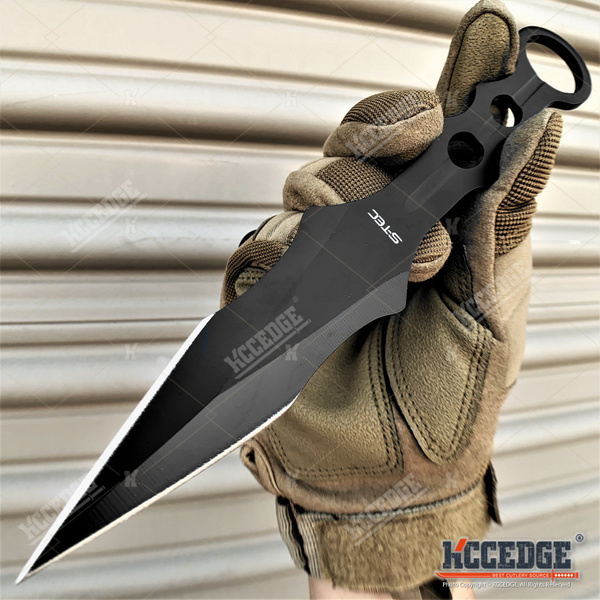 9" Full Tang Throwing Knife Tactical Knife Camping Knife Fixed Blade ...