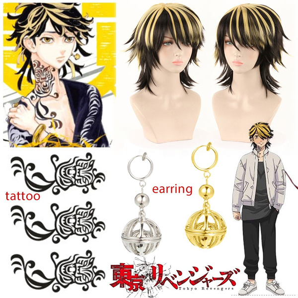 Tokyo Revengers Character Kazutora Hanemiya Cosplay Accessories Wig ...