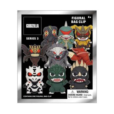 Godzilla Classic Series 3 Figural 3D Foam Bag Clip | Wish