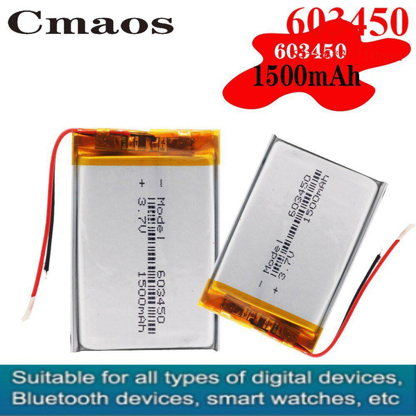 🔥1/2/4x Rechargeable Li-po Battery 3.7v Volt 603450 1500mAh Lithium Li ...