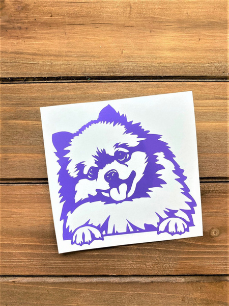 Set of 2 Pomeranian Decal Vinyl Sticker Decal | Wish