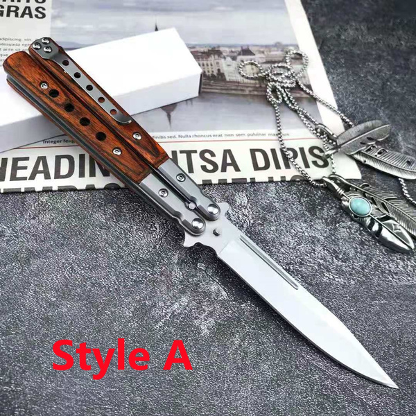 2021 NEW Handmade Sharp Razor Blade Tactical Butterfly Knives Trainer ...