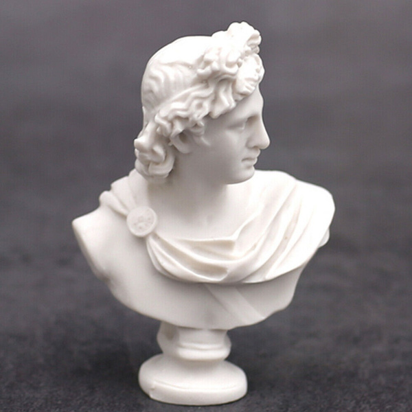 Ancient Greek Roman Apollo Olympian God Bust Statue Resin Figurine Home ...
