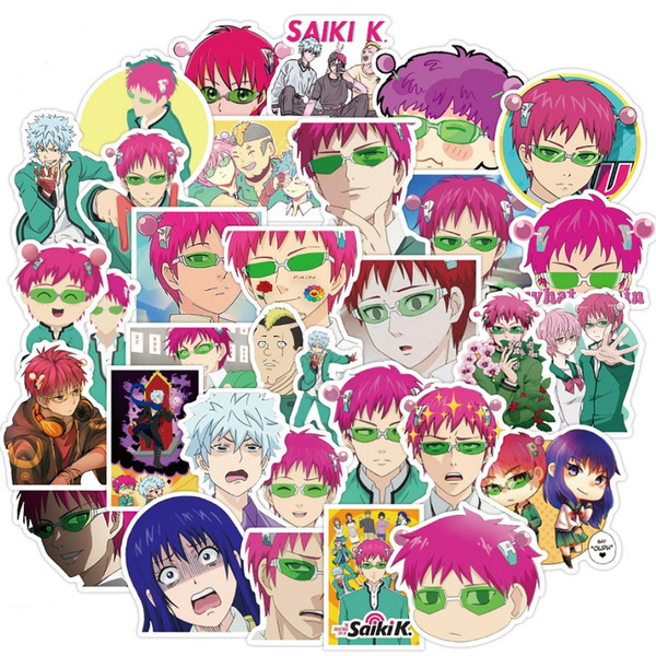 50Pcs Anime The Disastrous Life of Saiki K Stickers Decals Saiki Kusuo ...