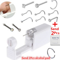 2022 New 1Set Alcohol Disposable Ear Nose Piercing Tools Kit Self Nose ...