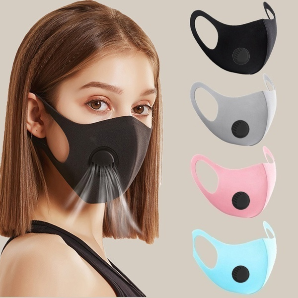 Fashion 5colors Valve Face Mask for Anti Dust Haze Unisex Washable ...