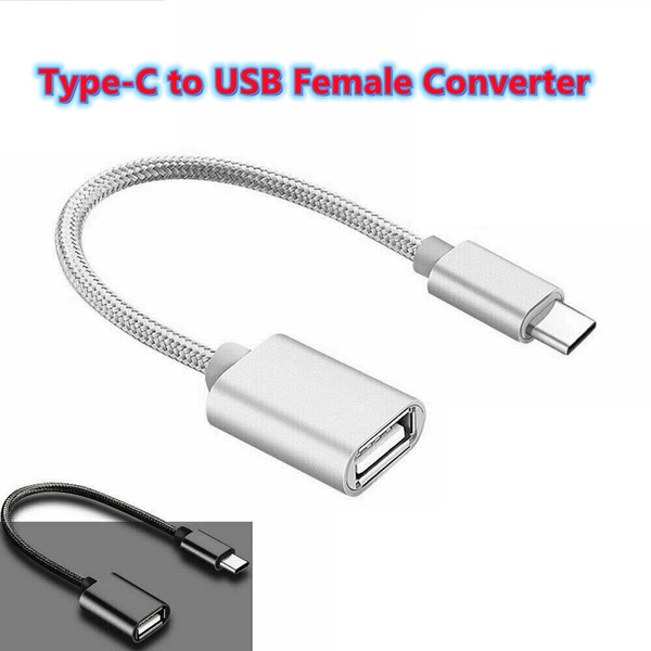 USB 3.1 Type C to USB Female OTG USB Host Adapter Converter Braided ...
