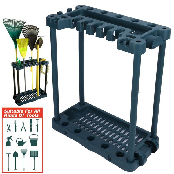 Mobile Weatherproof Garden Tool Storage Rack Lightweight Portable Caddy ...