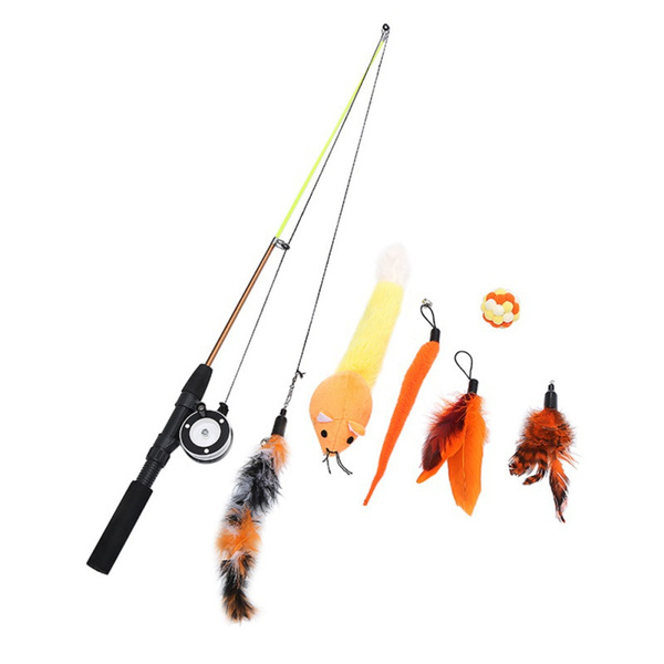 Funny Cat Rod 7 Sets Set Pulley Telescopic Fishing Rod | Wish