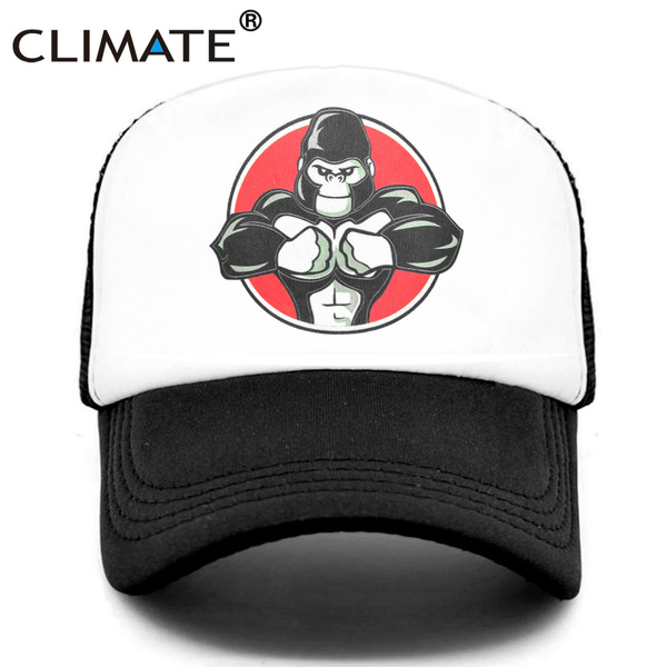 CLIMATE Cool Robust Animal Cap Men Muscular Gorilla Chimp Fitness Cap ...