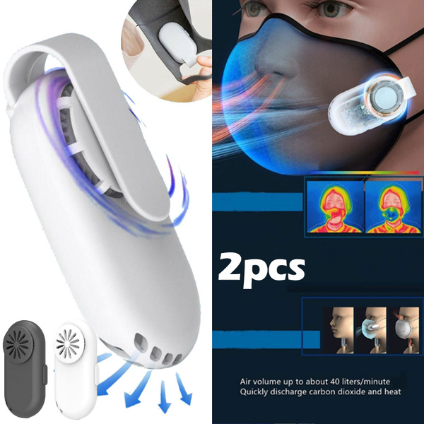 1/2pcs Electric Clip-On Fan for Face Mask Fan Creates A Wearable Air ...