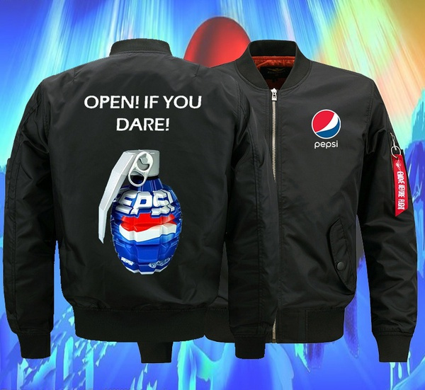 Pepsi Grenade Men's Pilot Jacket Biker Motorcycle Jacket Flight ...