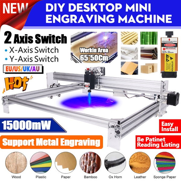 2022 Newest CNC 6550 Laser Engraving Machine 15000mW 15W Laser Machine ...