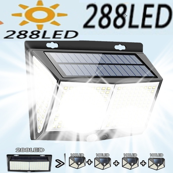 288LED 118 LED 100 LED outdoor solar sports light garden light garage ...