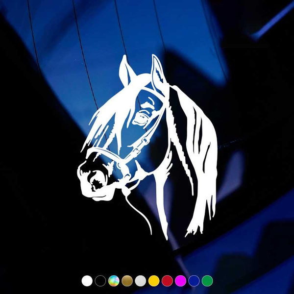 1PC HORSE Car Stickers Personalized Reflective Sticker Car Windows ...