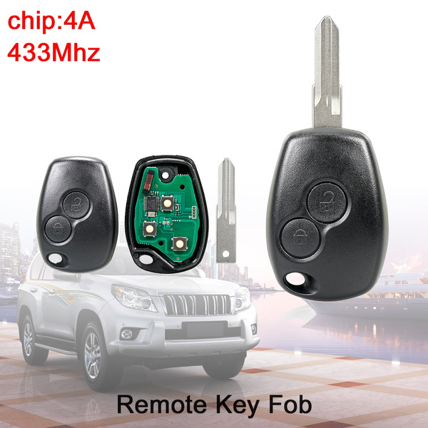 433MHz Remote Key Fob with 4A Chip for Renault Trafic Logan Sandero ...