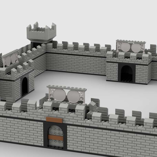 Military City Wall Gate Sentry Tower Building Block Ancient Kingdoms ...